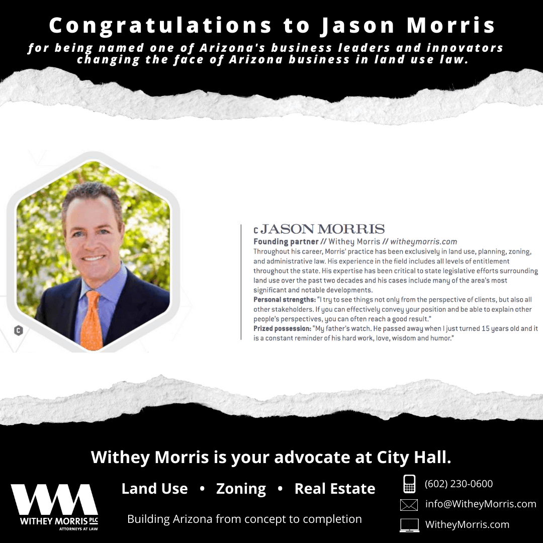 Jason Morris named one of Arizona's business leaders and innovators